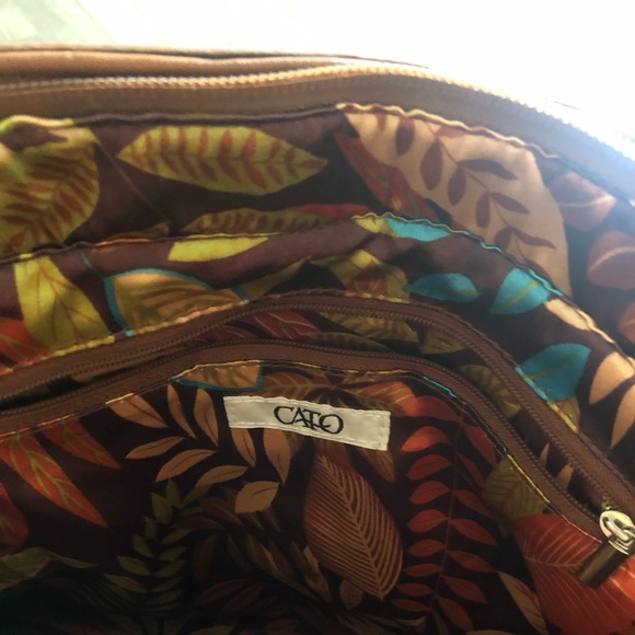 Cato | Bags | Tan Leather Purse With Fringe | Poshmark